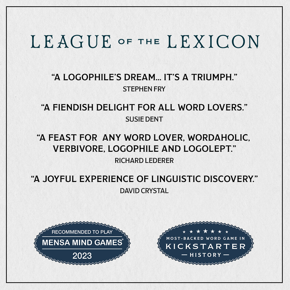 League of the Lexicon – The Reader's Catalog