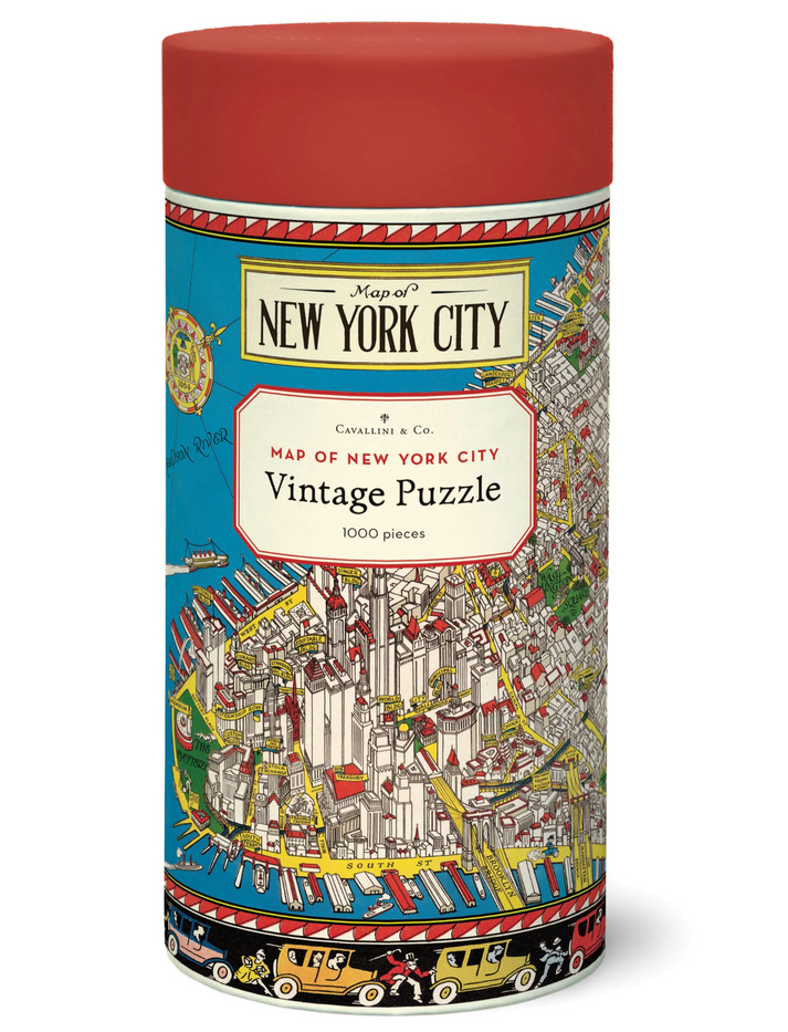 Vintage Map of New York City: 1,000-Piece Puzzle – The Reader's Catalog