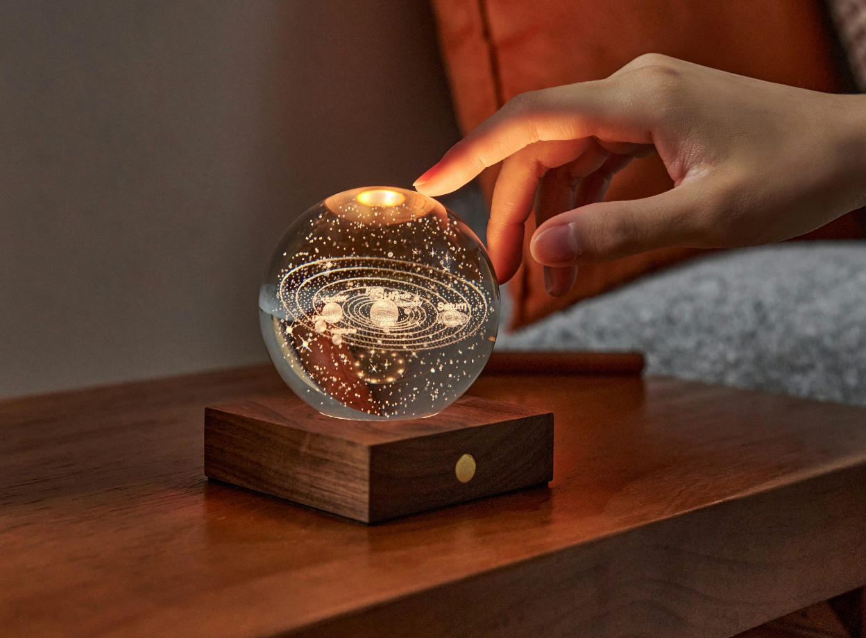 Illuminated Solar System Crystal Ball – The Reader's Catalog