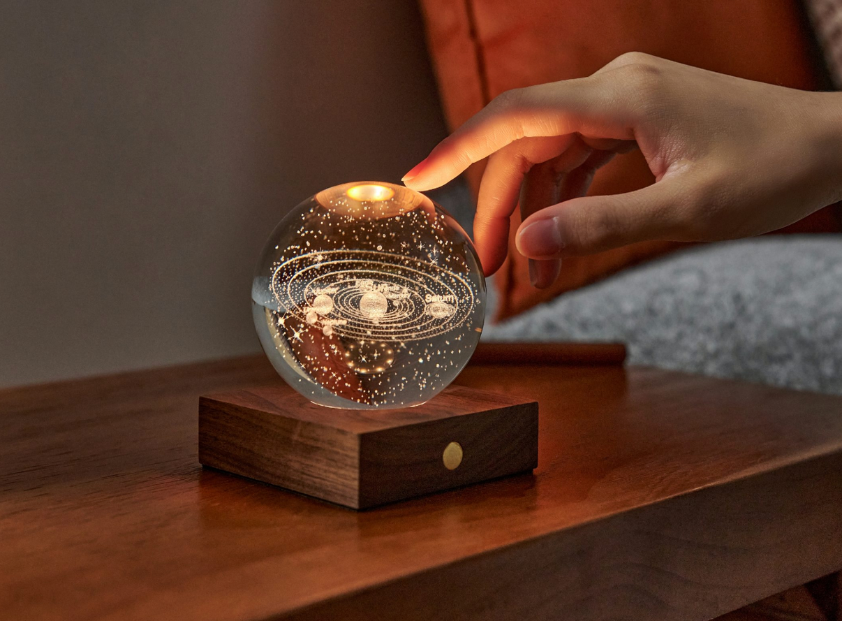 Illuminated Solar System Crystal Ball – The Reader's Catalog