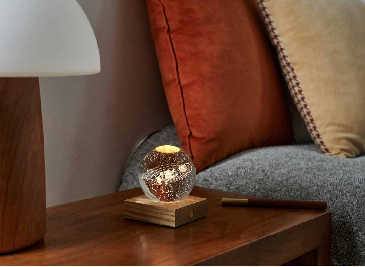 Illuminated Solar System Crystal Ball – The Reader's Catalog