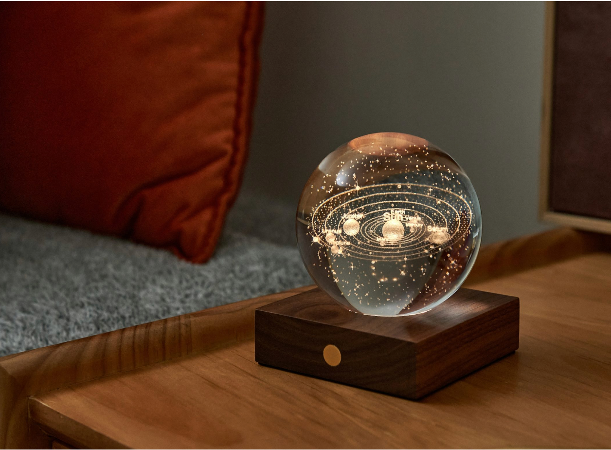 Illuminated Solar System Crystal Ball – The Reader's Catalog