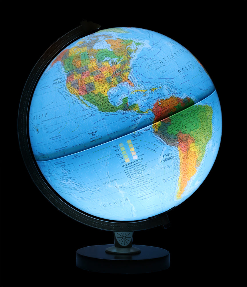Illuminated Globe Table Lamp Moon Globe Cordless LED Table Lamp With
