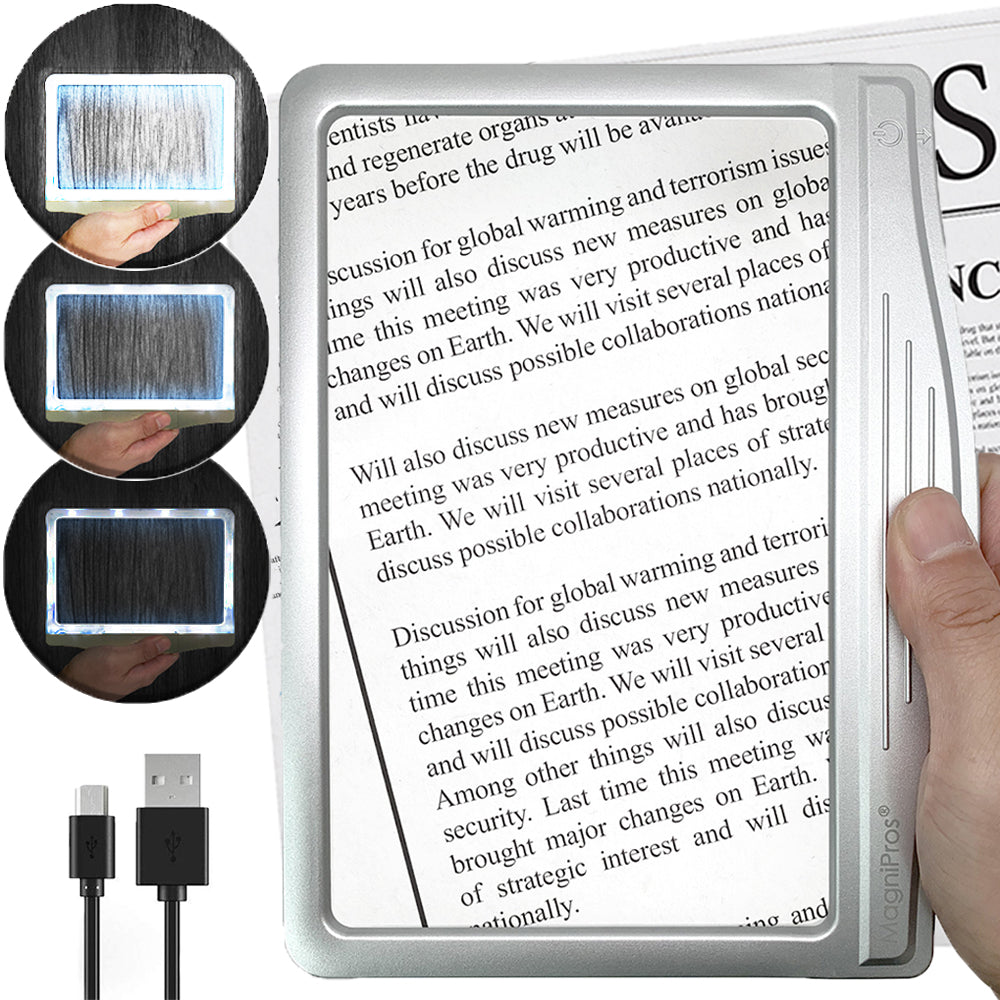 Rechargeable Dimmable Page Magnifier – The Reader's Catalog